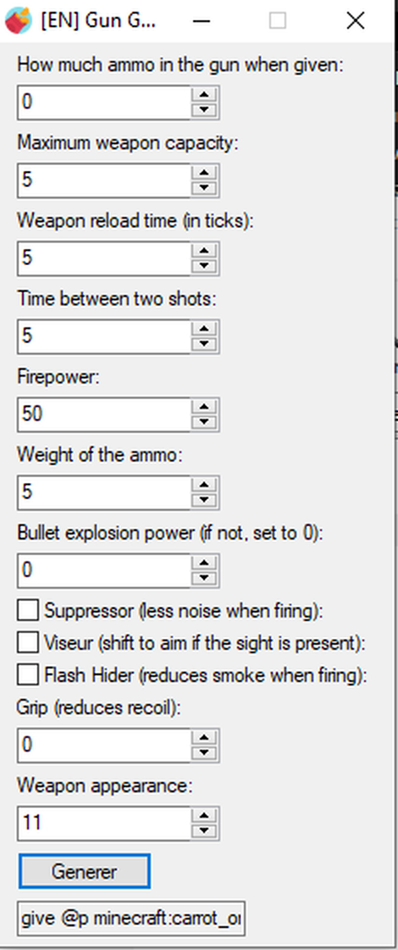 FULLY CUSTOMISABLE & CRAFTABLE GUN (explosive bullets, damages ...