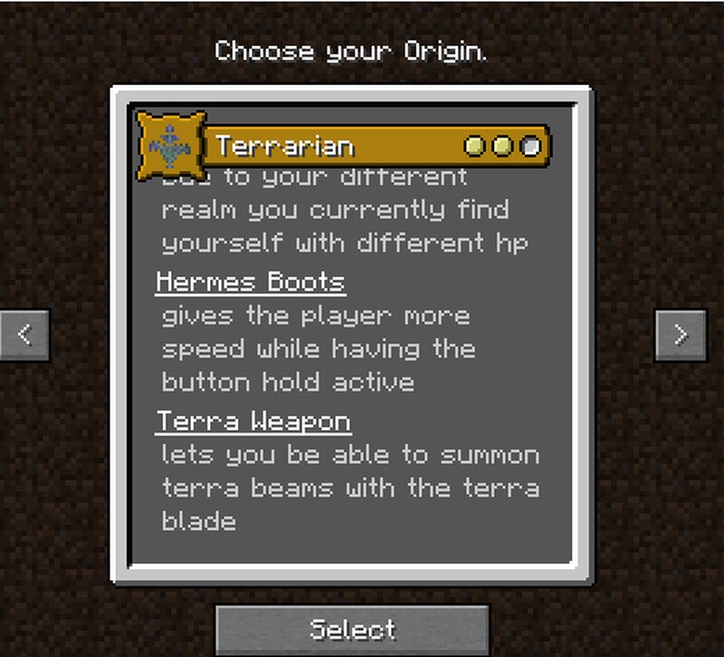 Terrarian Origin Minecraft Data Pack