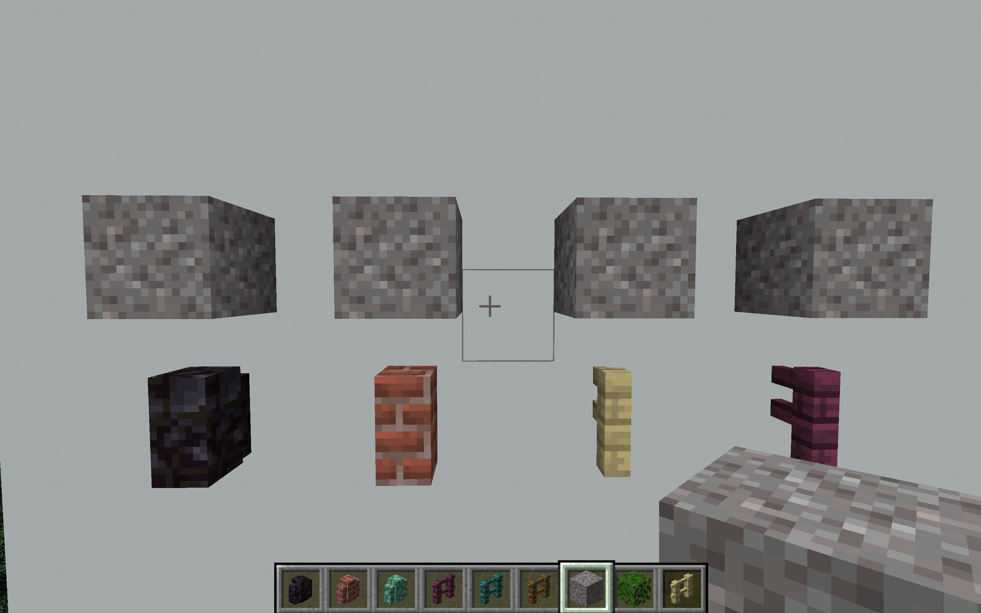 Sand hovers over fences and walls - Hangsand Minecraft Data Pack