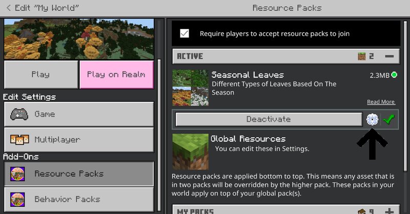 Seasonal Leaves (Minecraft Bedrock) Minecraft Data Pack