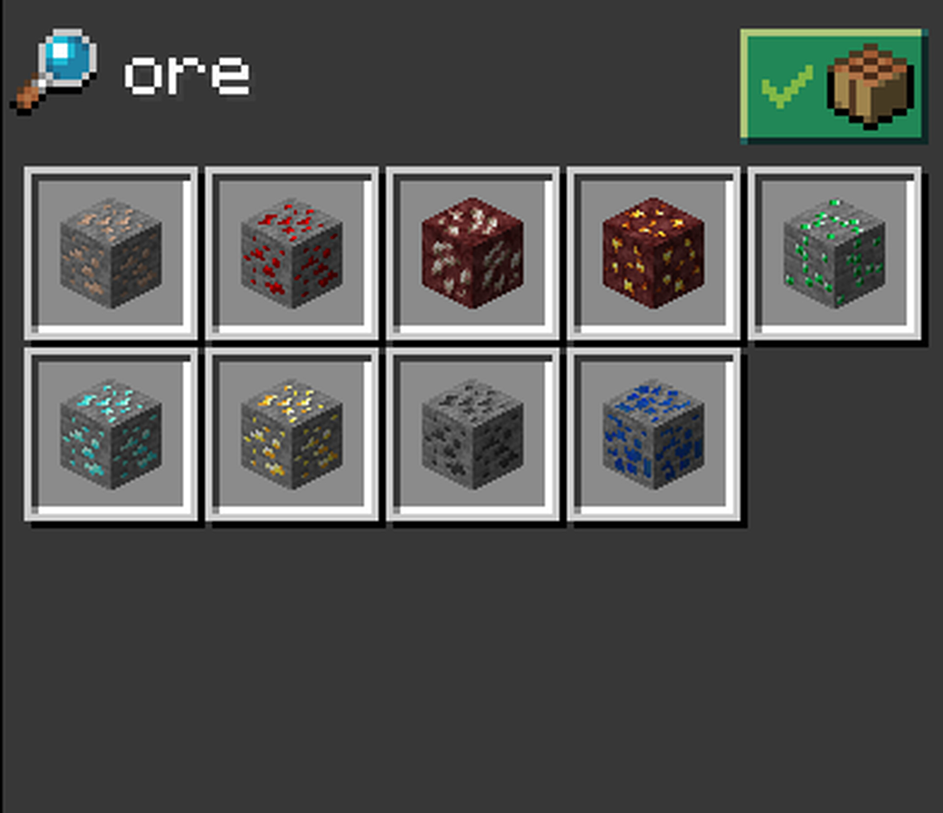 Craftable Ores Minecraft Data Pack