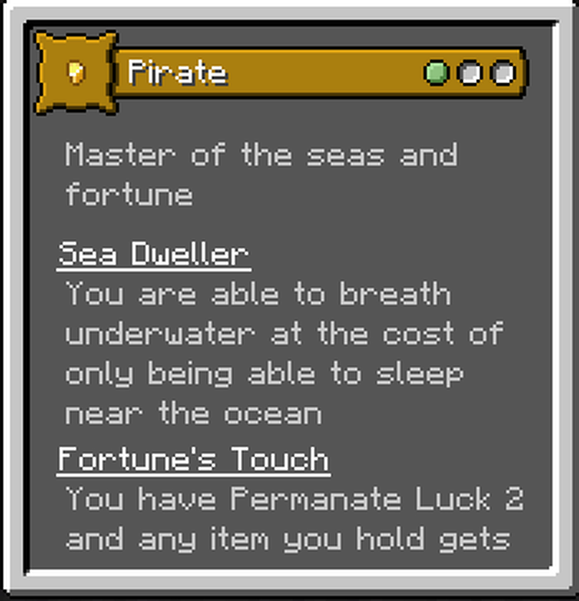 Origins Mod Datapack| The Pirate Minecraft Data Pack