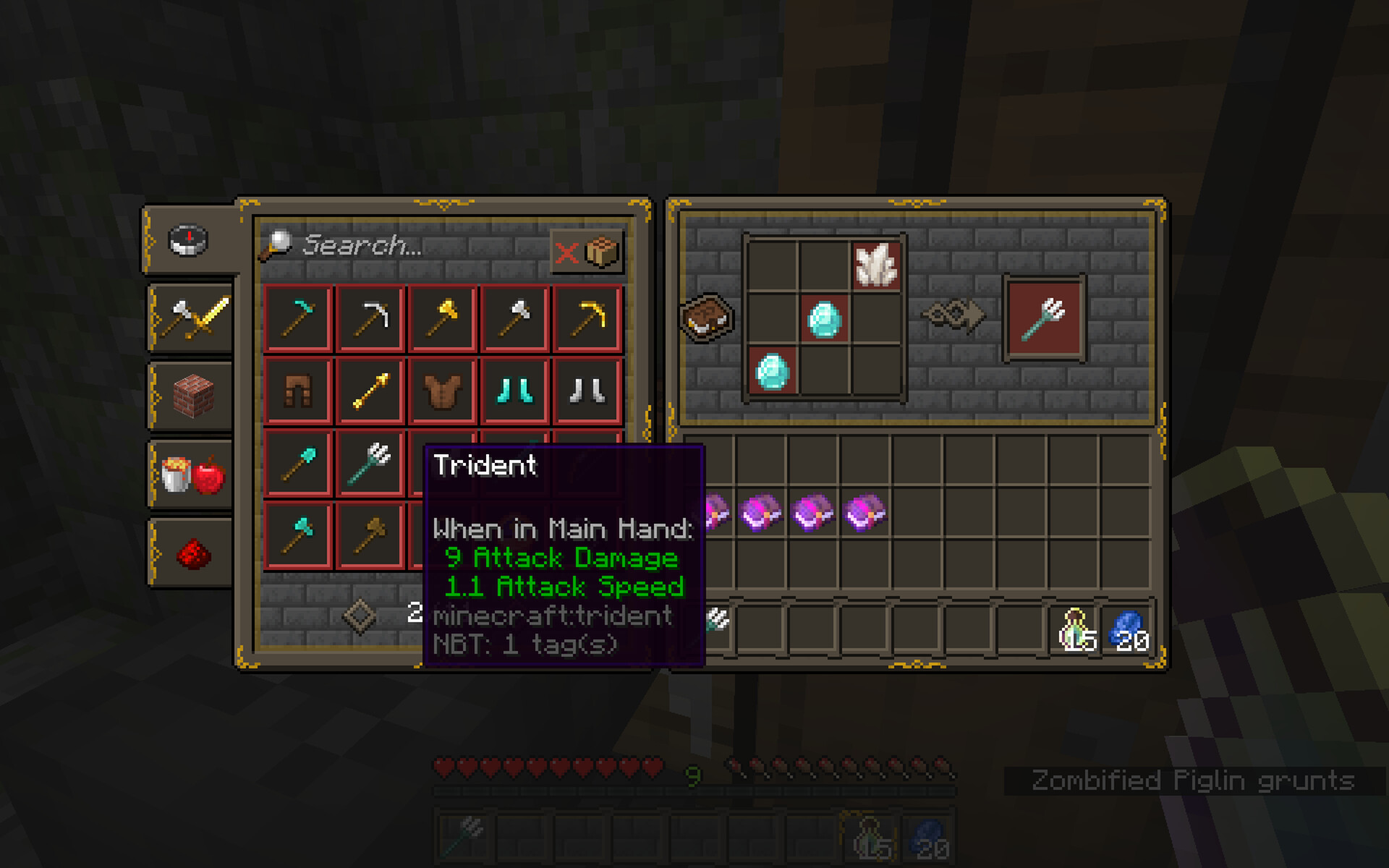 craftable tridents! Minecraft Data Pack