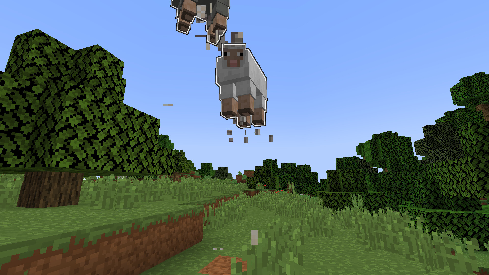 All nearby mobs float away Minecraft Data Pack