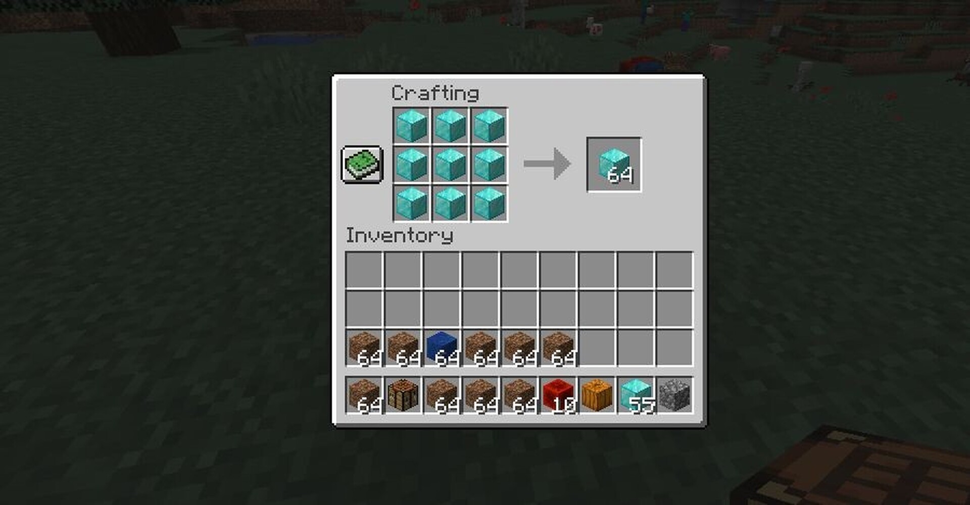 minecraft but you can craft 9 ore blocks to 64 ore blocks. Minecraft ...