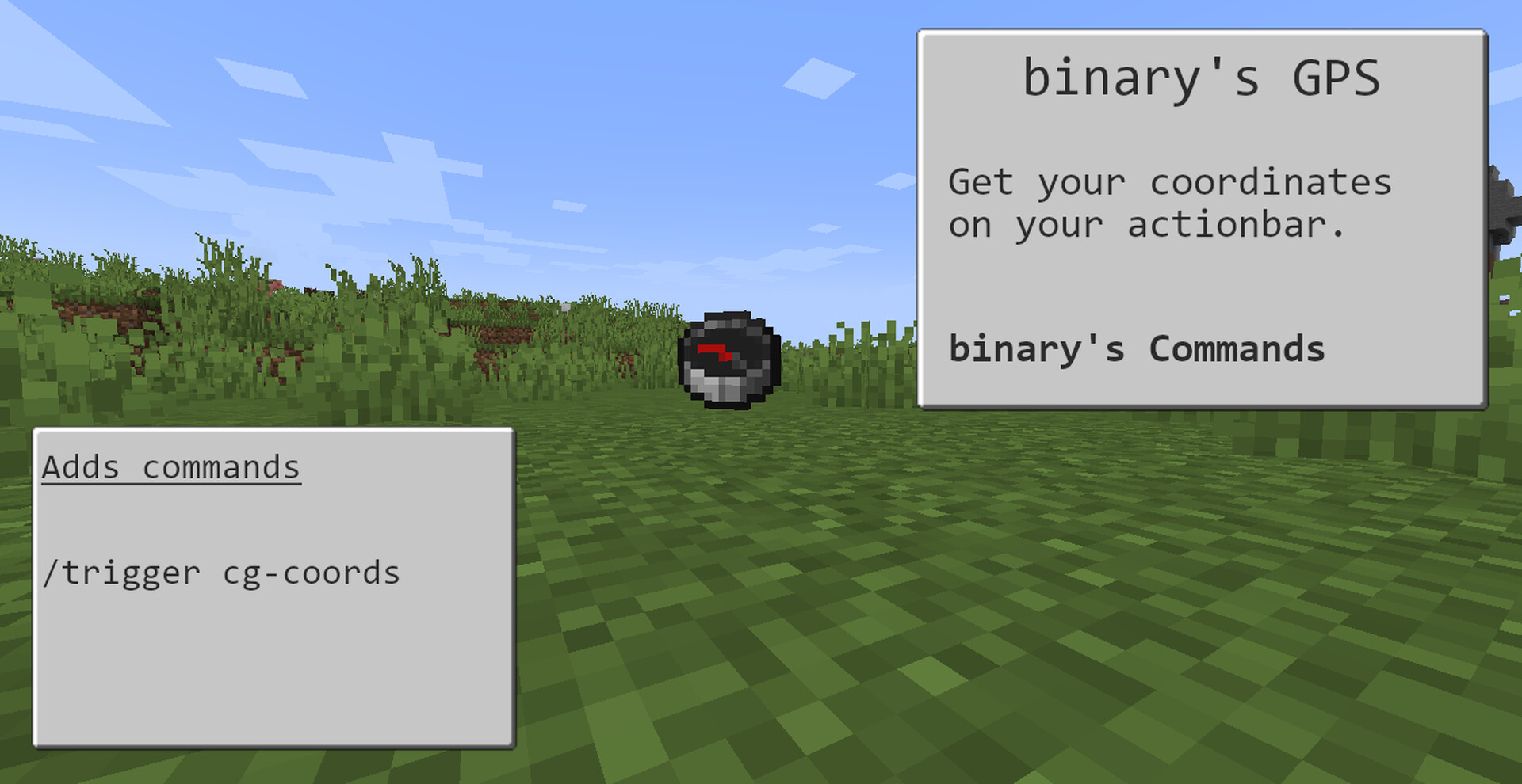 binary's GPS | Part of the Commands Series Minecraft Data Pack