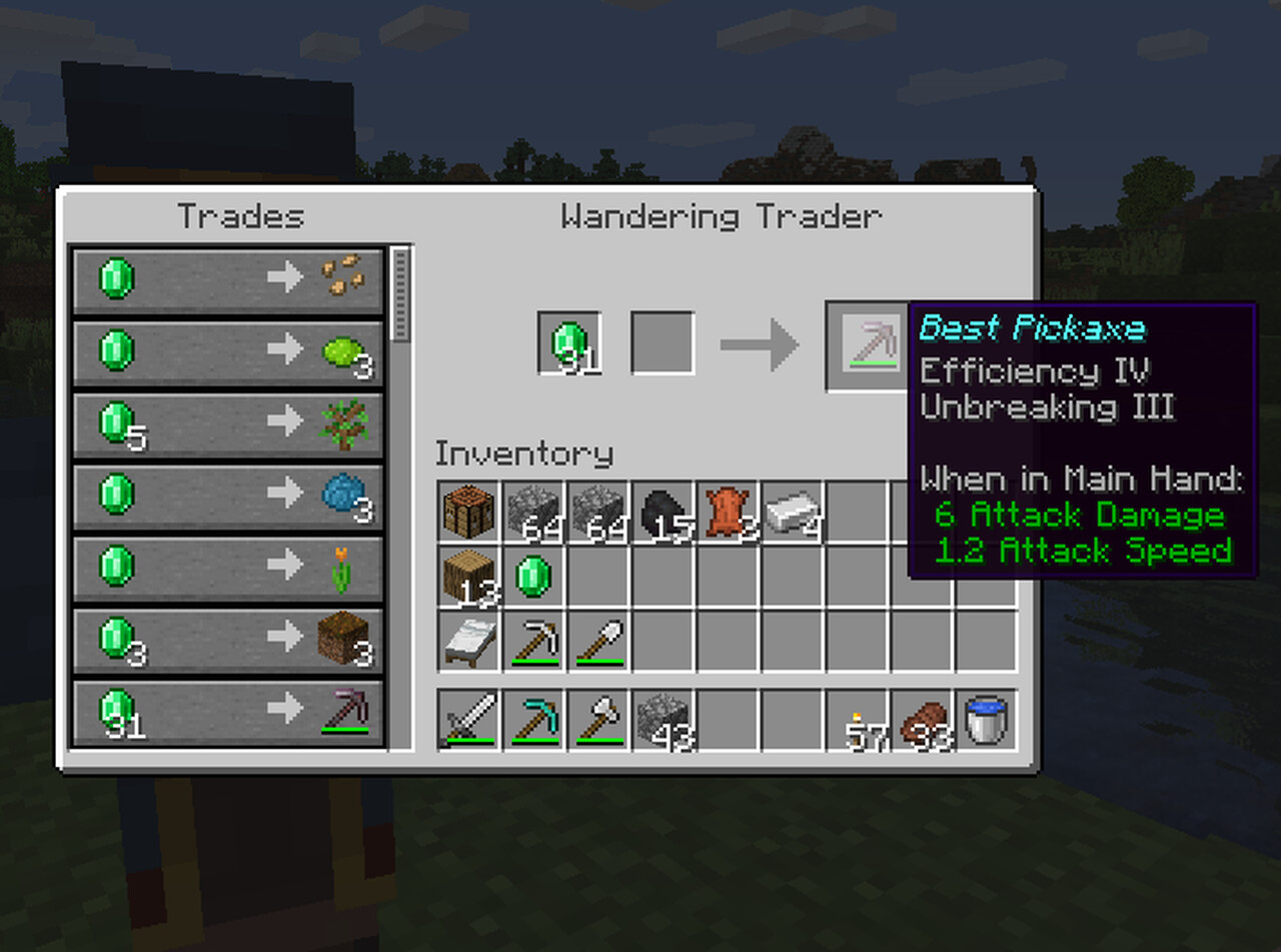 Found Items - Useful Wandering Traders Minecraft Data Pack
