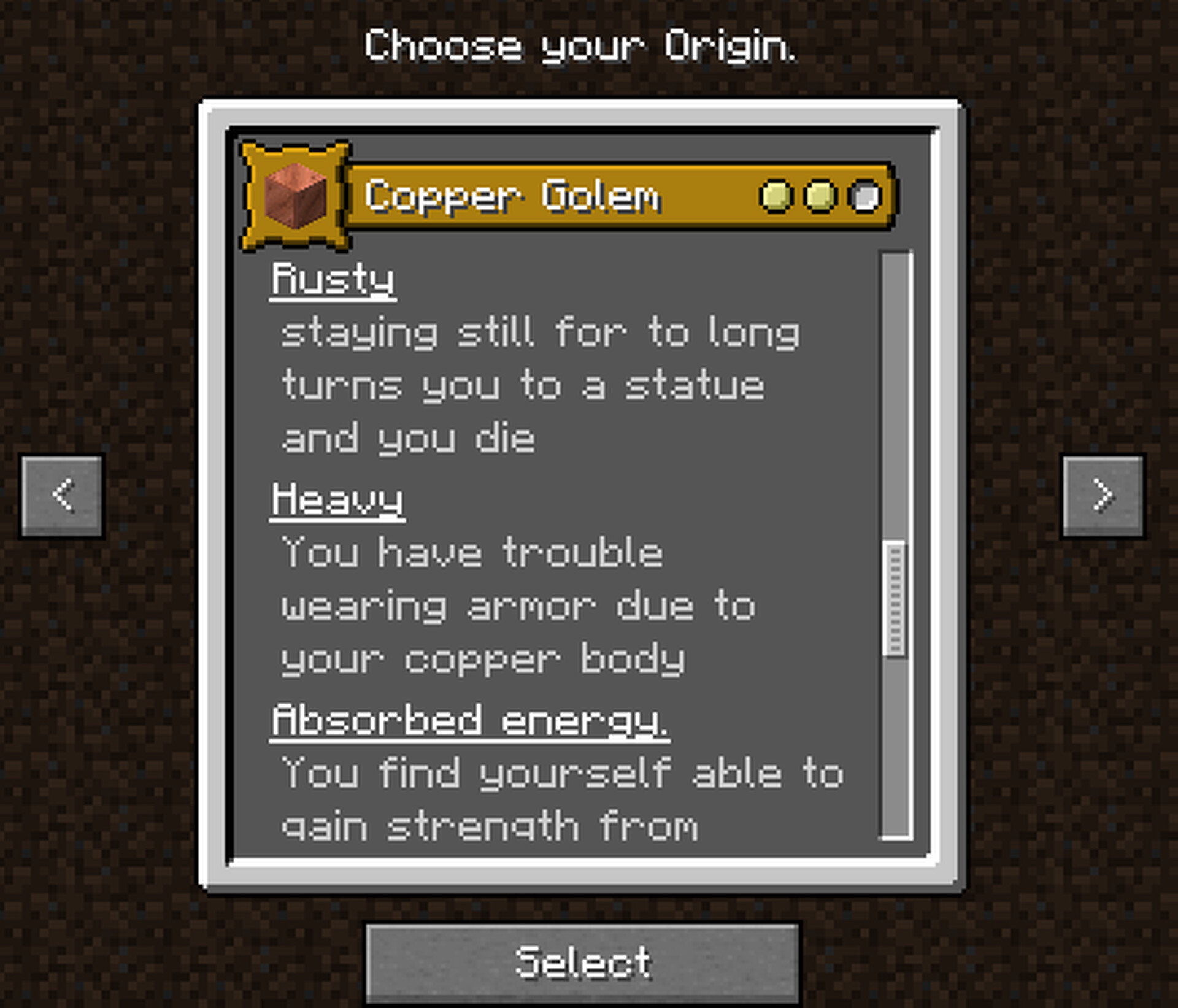 Copper Golem Origin Minecraft Data Pack