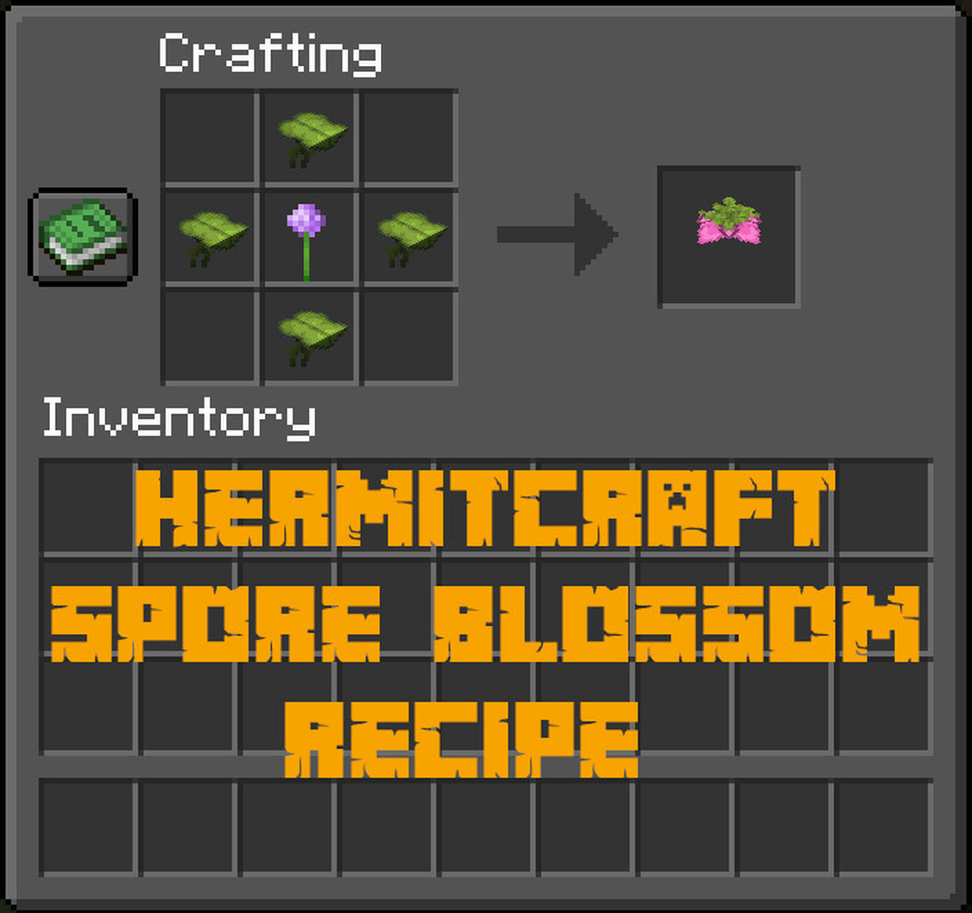 Hermitcraft Season 8 Spore Blossom Recipe Minecraft Data Pack