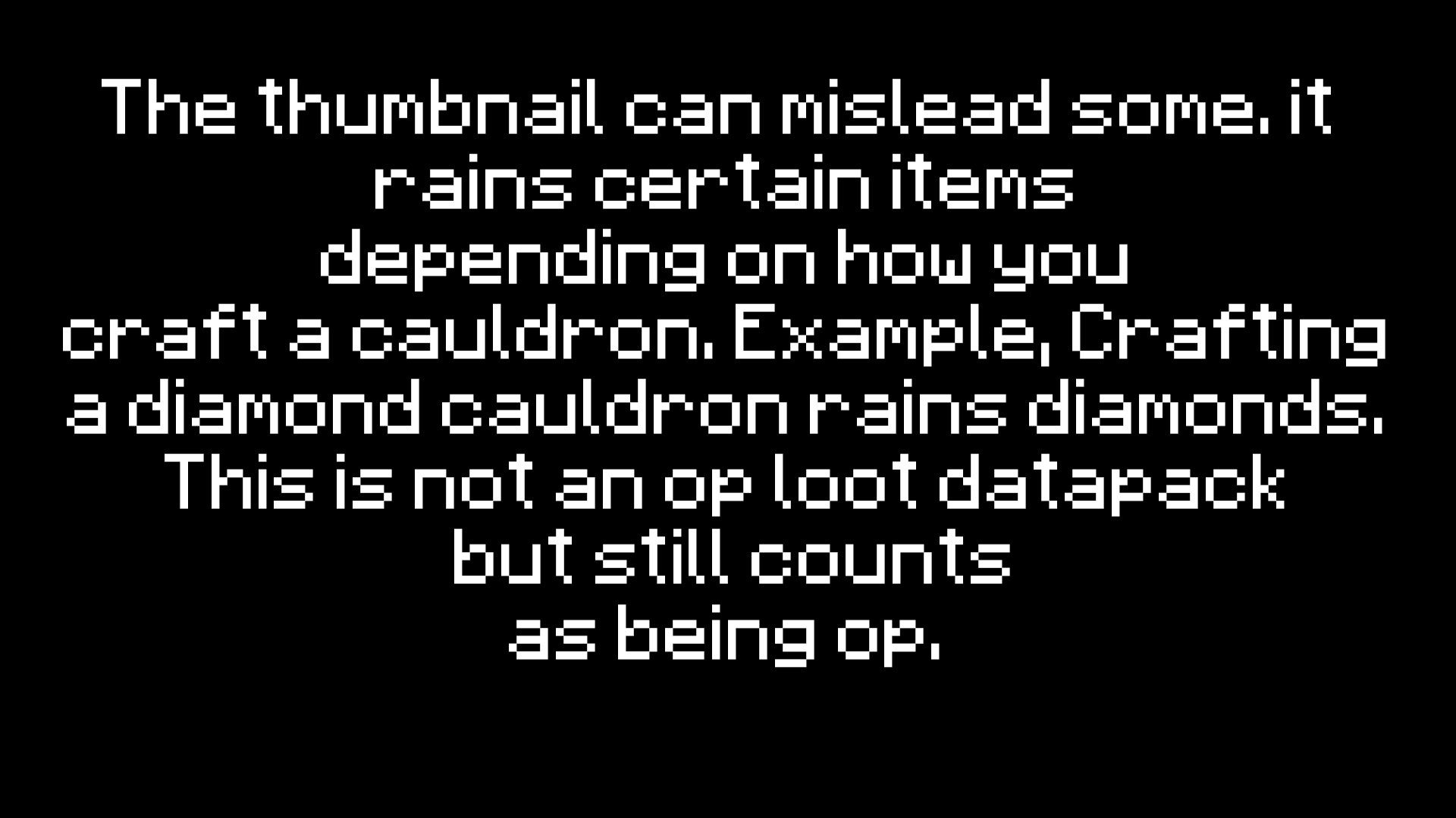 Custom Op Cauldrons Minecraft Data Pack