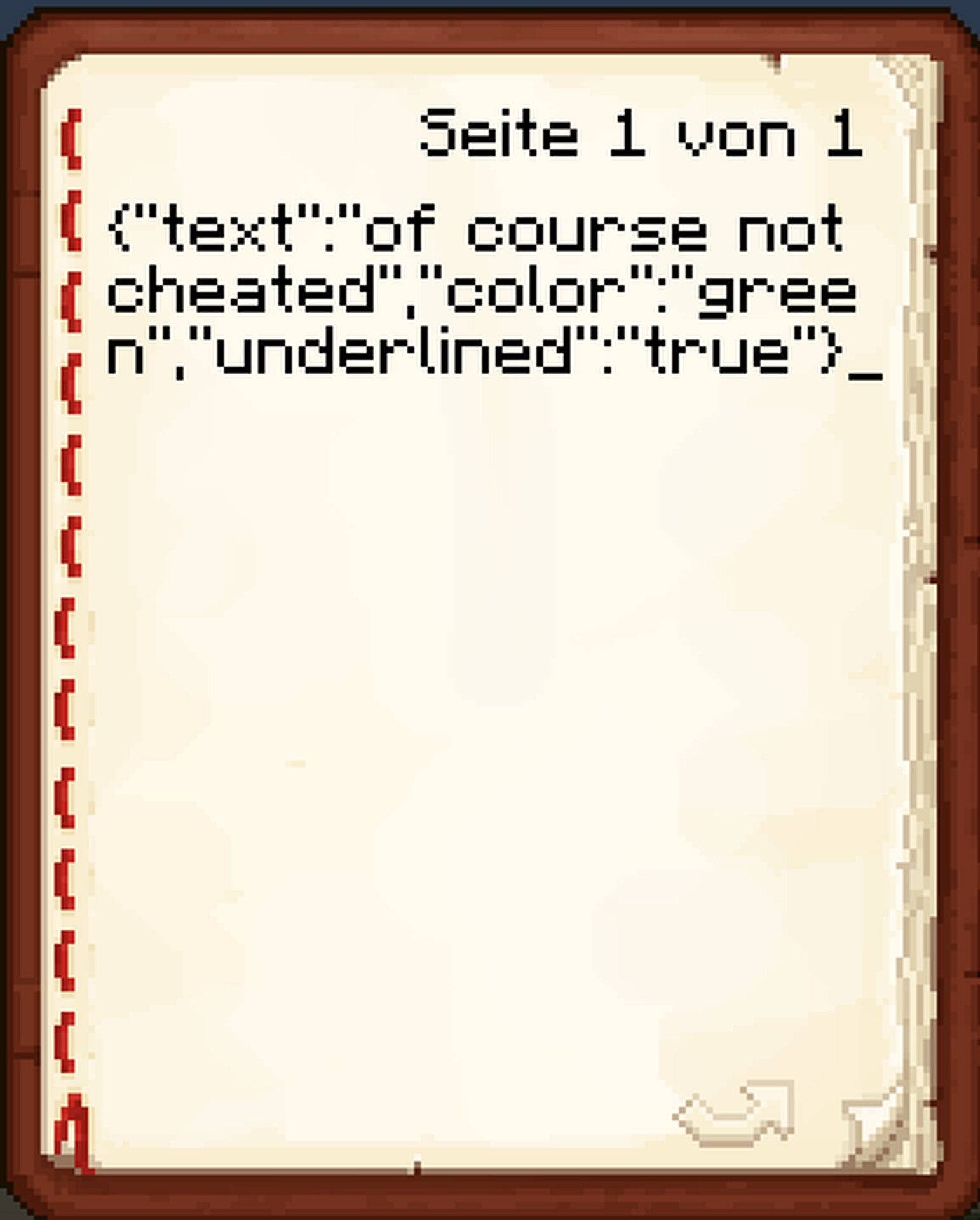 Item sign (Customizable lore/item description) Minecraft Data Pack