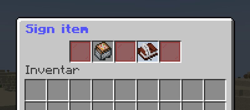 Item sign (Customizable lore/item description) Minecraft Data Pack