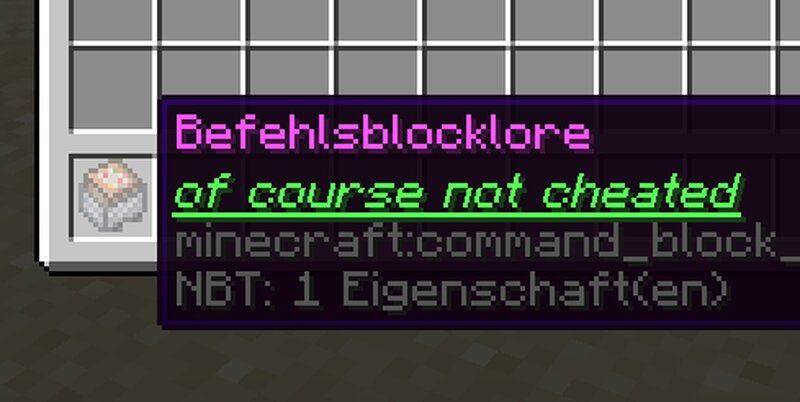 Item sign (Customizable lore/item description) Minecraft Data Pack