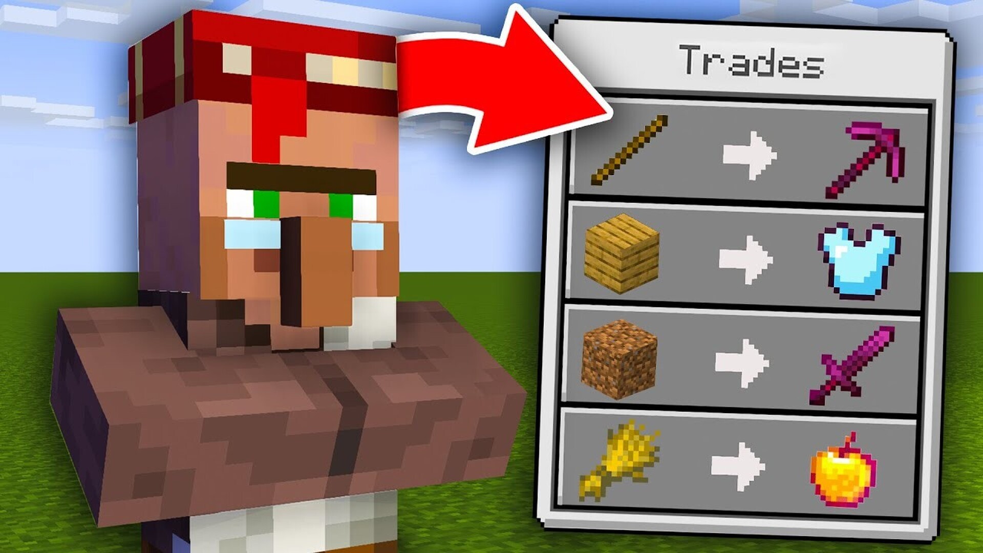 Minecraft But You Can Craft OP Villagers Trading Hall With Custom ...