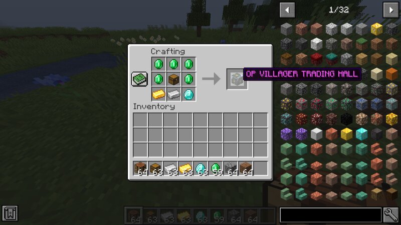 Minecraft But You Can Craft OP Villagers Trading Hall With Custom ...
