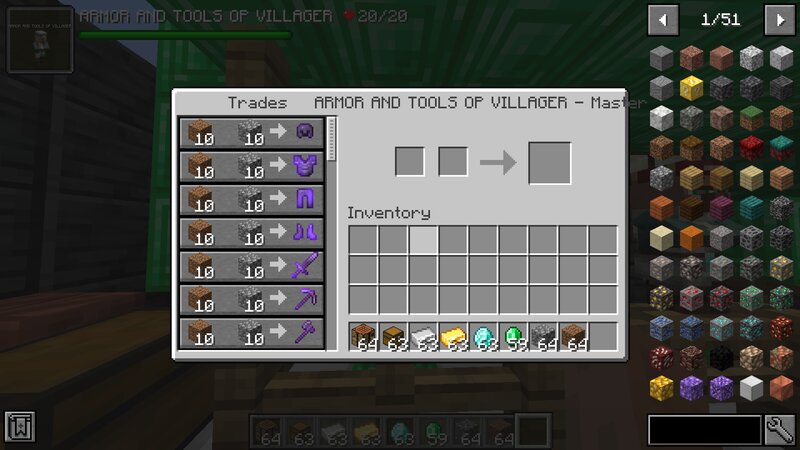 Minecraft But You Can Craft OP Villagers Trading Hall With Custom ...