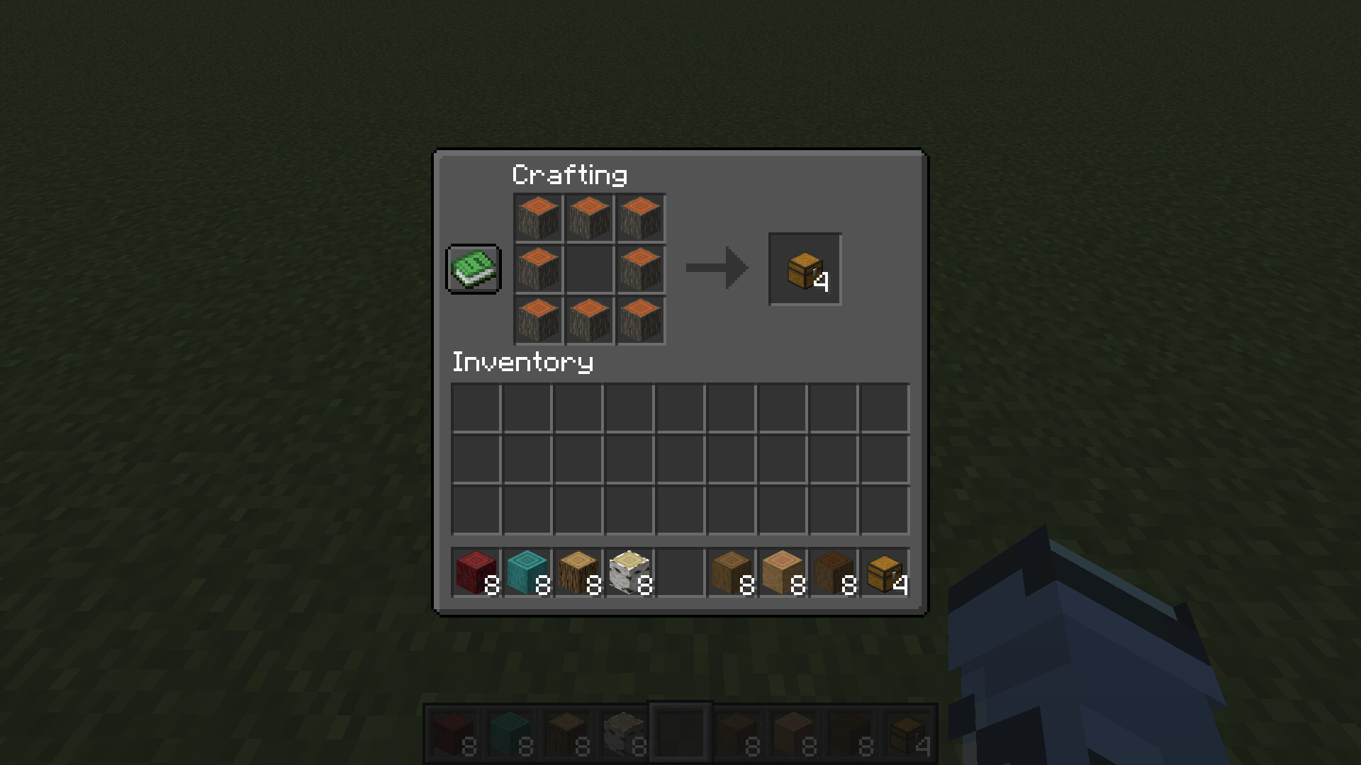 Logs to Chests Crafting Recipe Data Pack Minecraft Data Pack