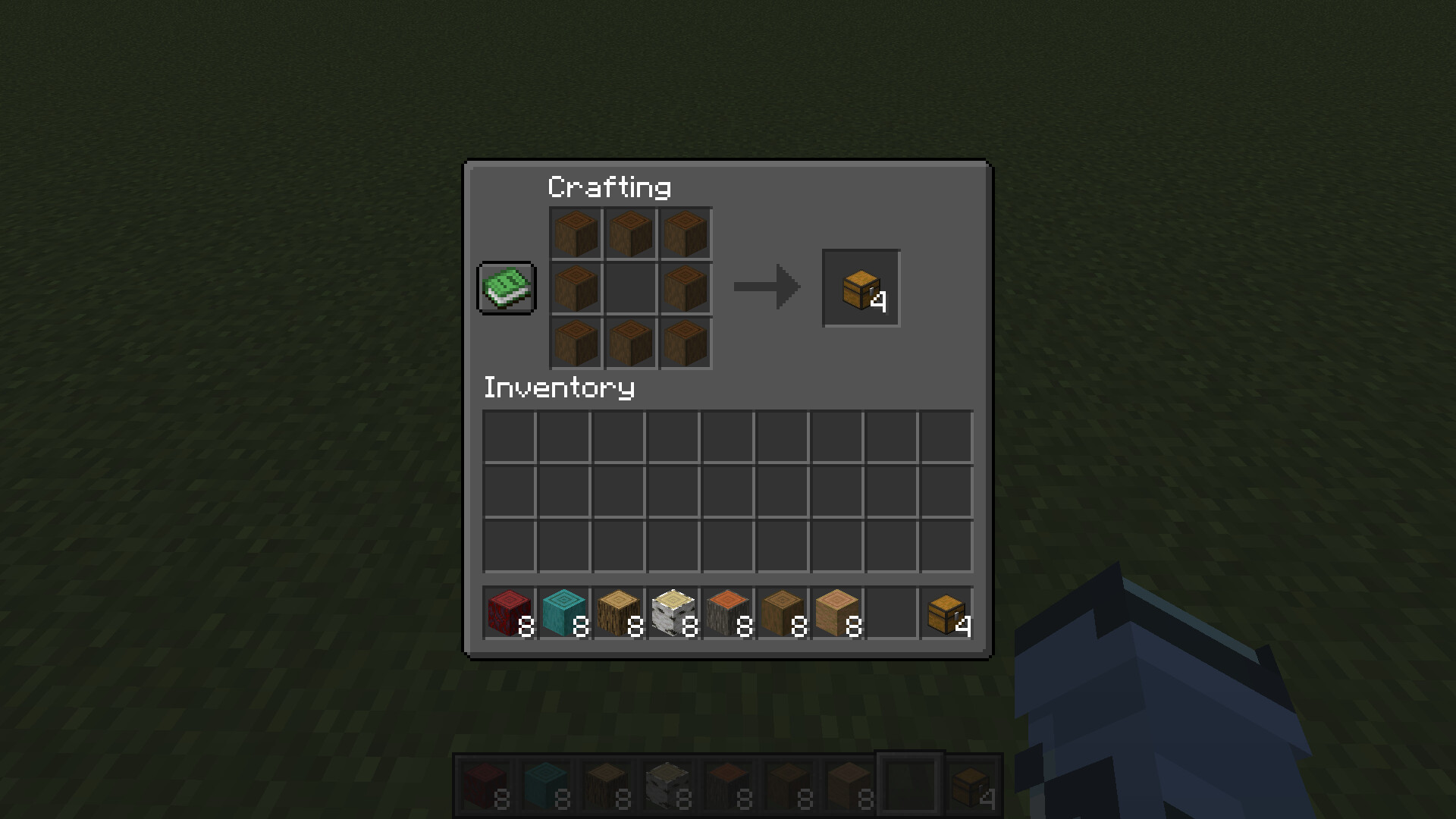 Logs to Chests Crafting Recipe Data Pack Minecraft Data Pack