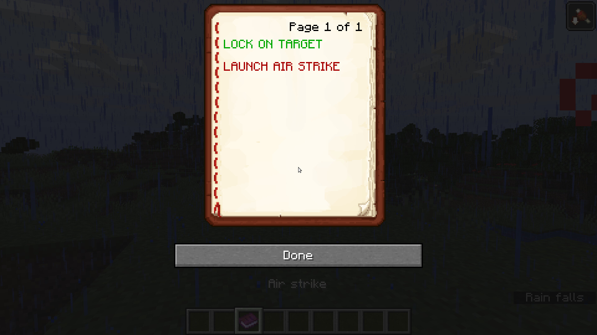 Air strike in minecraft Minecraft Data Pack