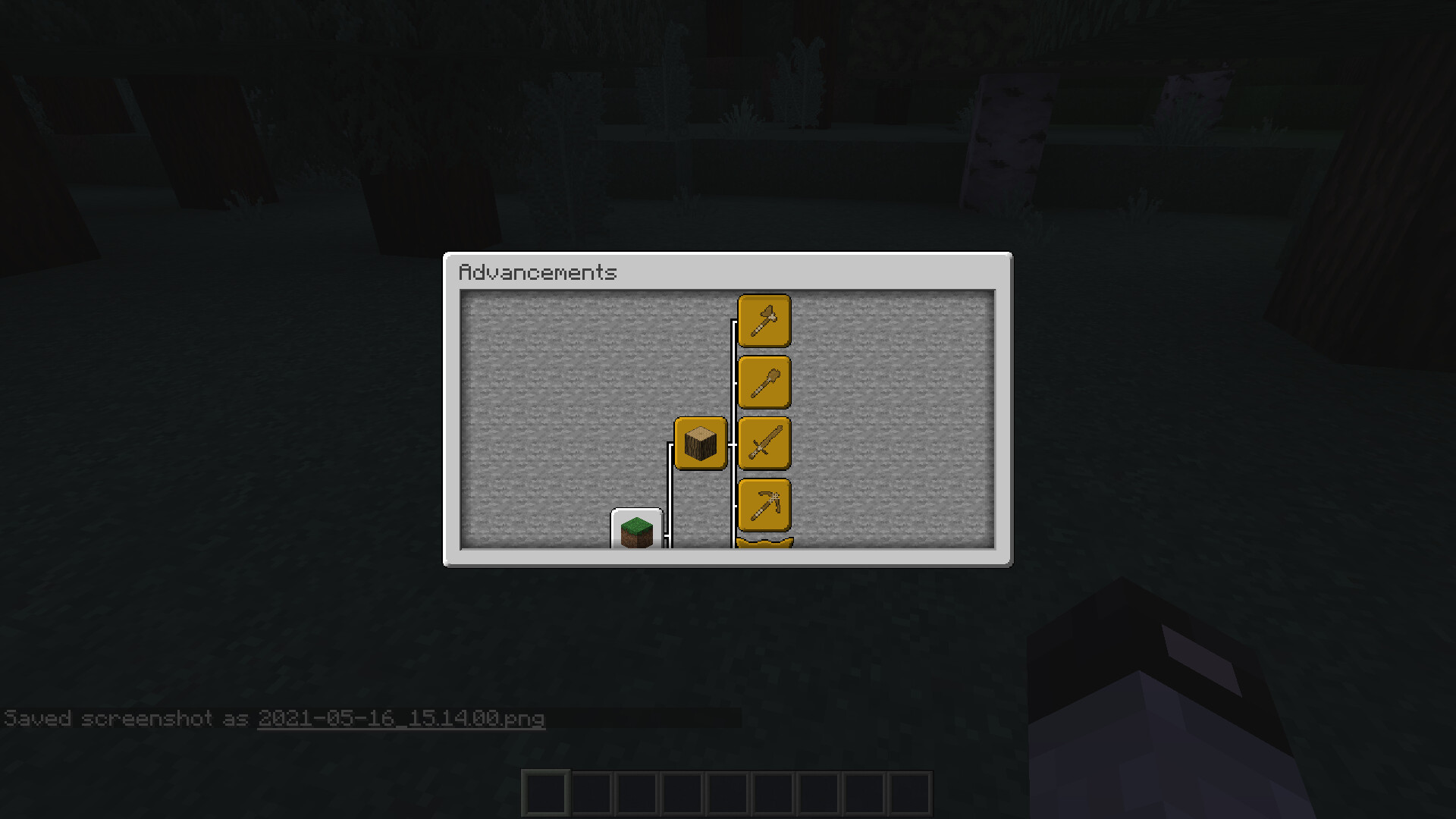 Wooden Advancements Minecraft Data Pack