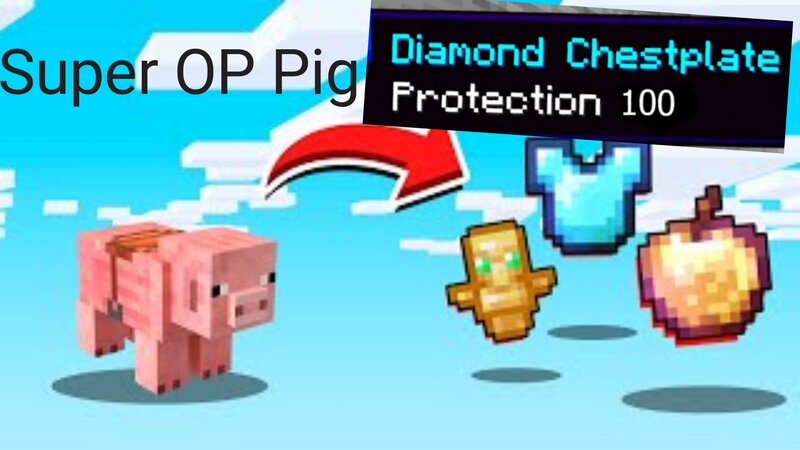 Minecraft But Pigs Drop Super OP Items Minecraft Data Pack