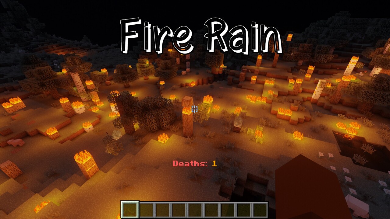 Fire Rain Minecraft Data Pack