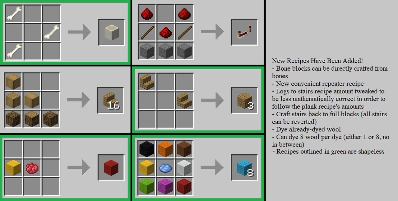ConvenienceCrafting Minecraft Data Pack