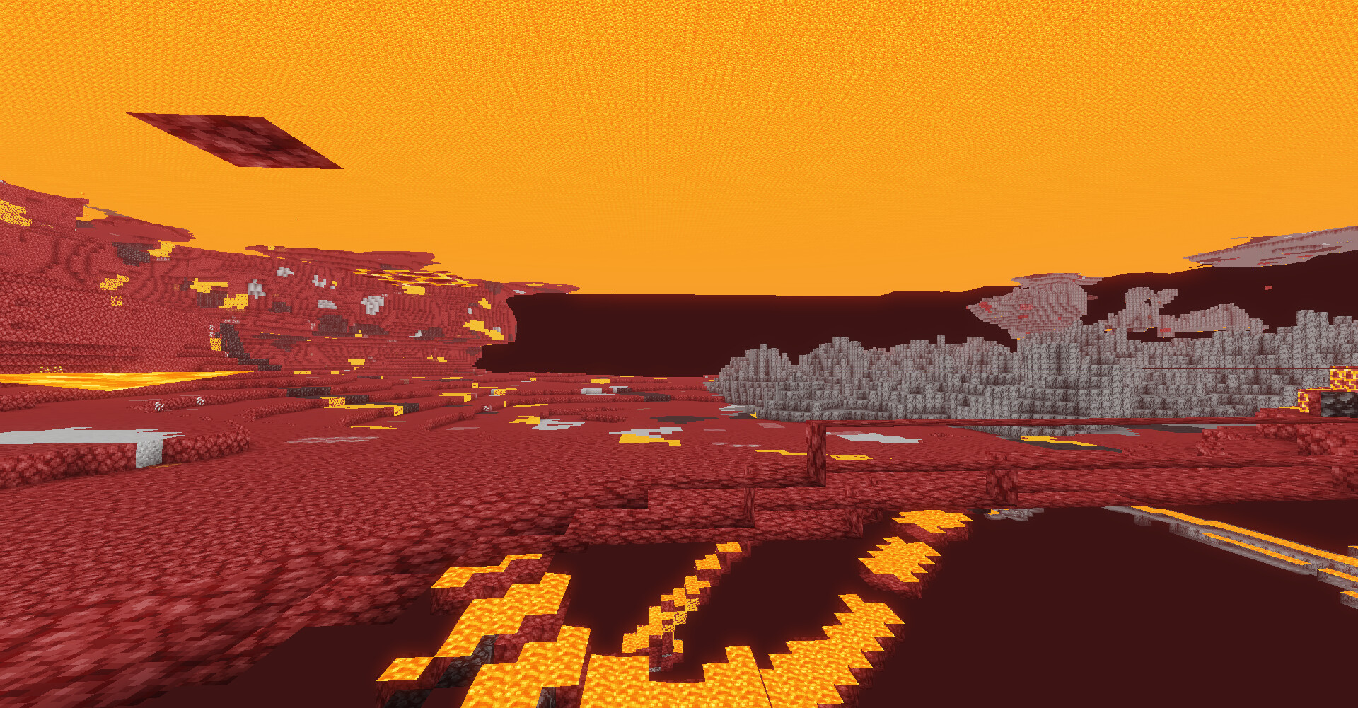 Floating(?) Island Nether Minecraft Data Pack