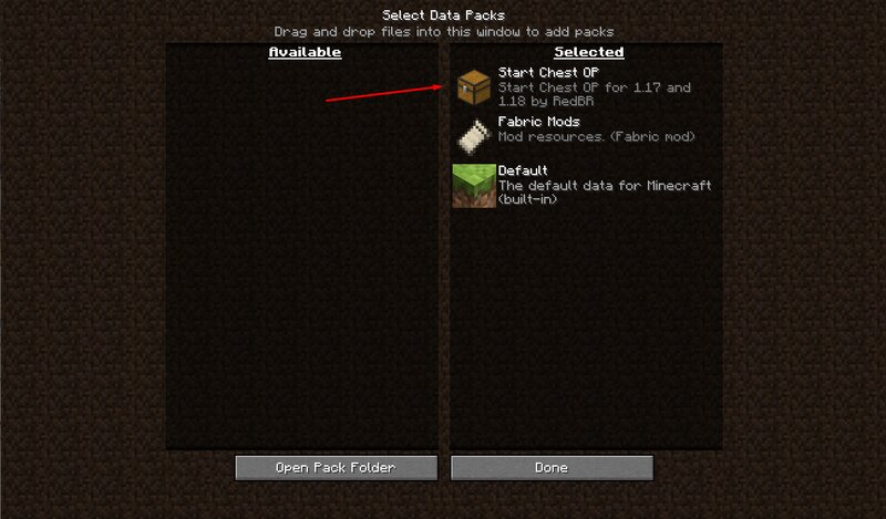 Start Bonus Chest OP [Java] and [Bedrock] Minecraft Data Pack