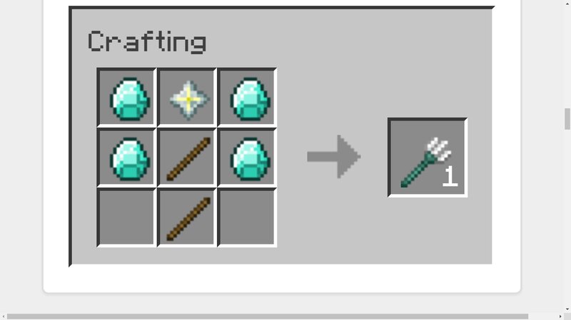 Craftable Trident! Minecraft Data Pack