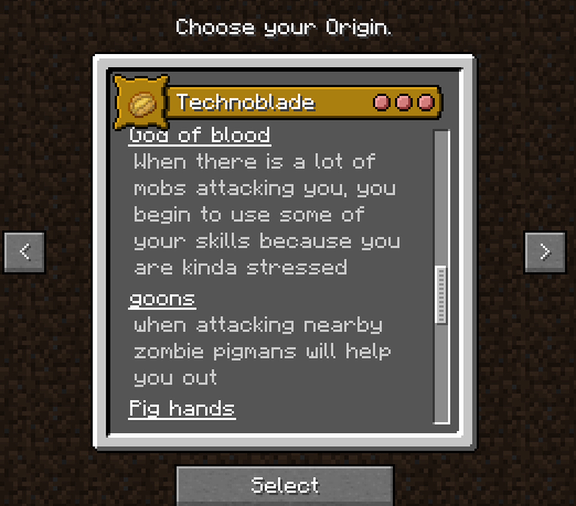 Technoblade Origin Minecraft Data Pack