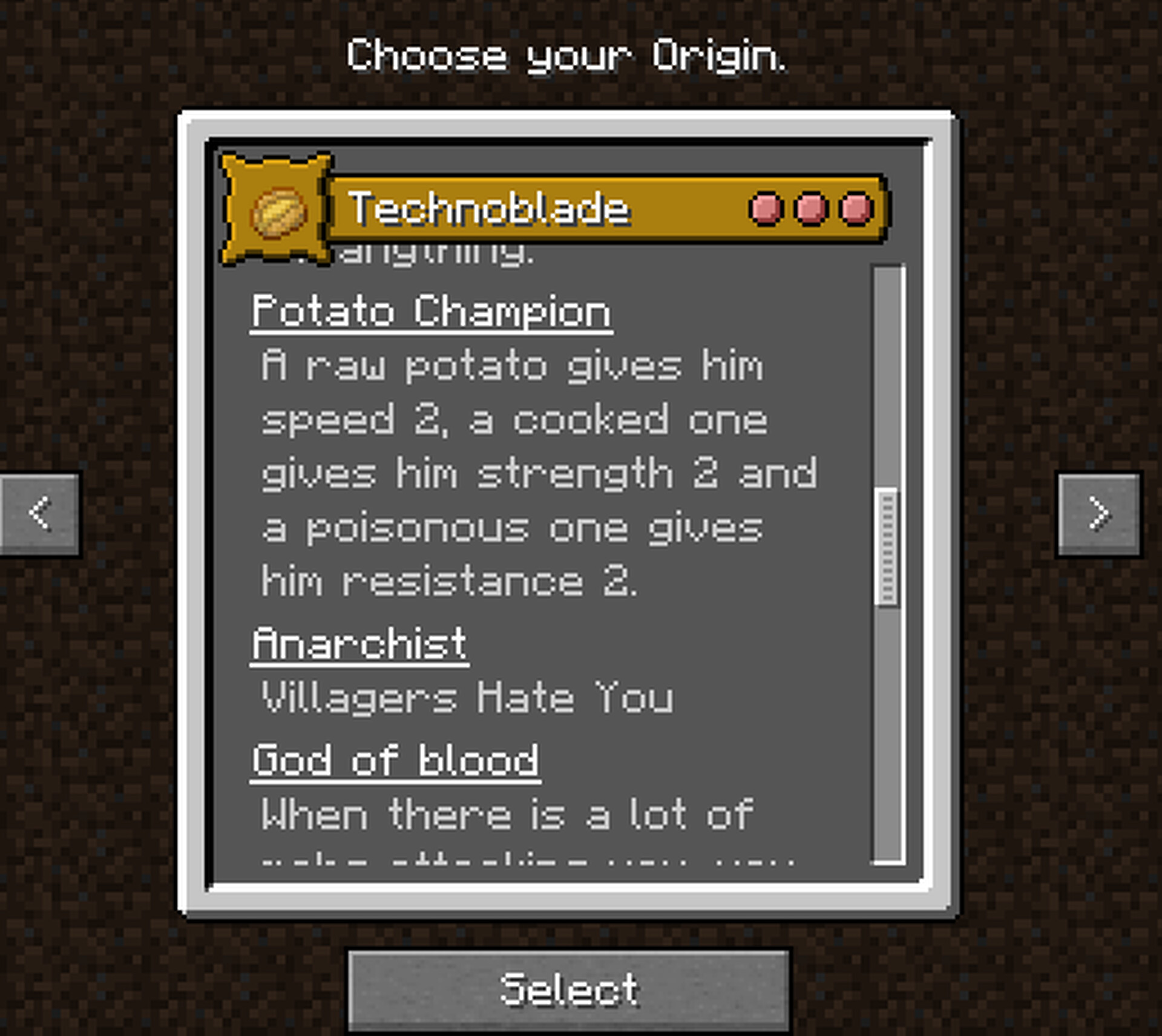 Technoblade Origin Minecraft Data Pack