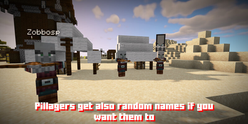 Villager Names Minecraft Data Pack