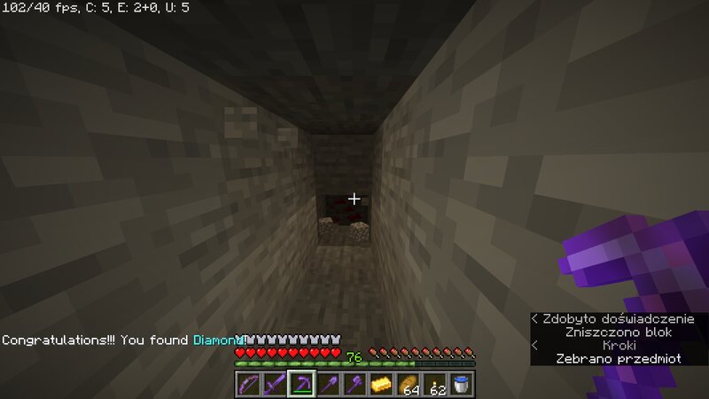 Digging rewards Minecraft Data Pack