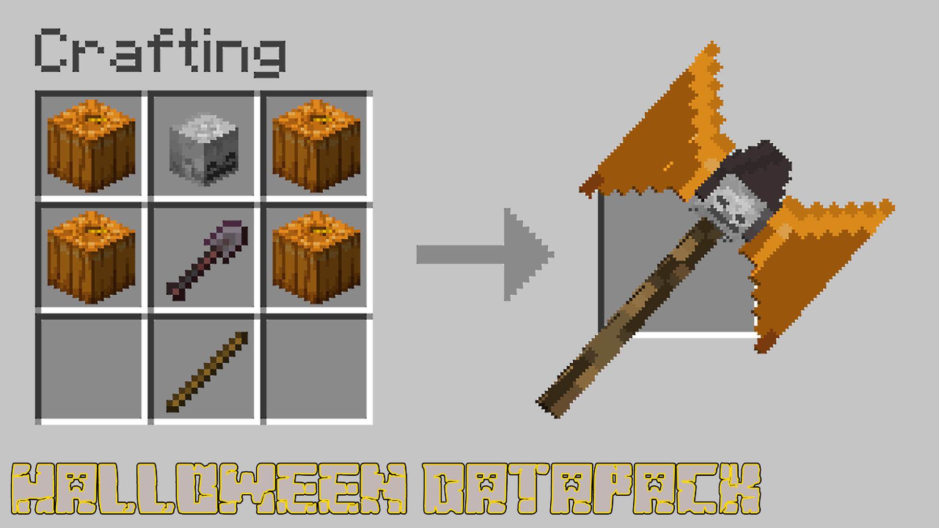 Halloween Pumpkin Axe Datapack for 1.17 Minecraft Data Pack