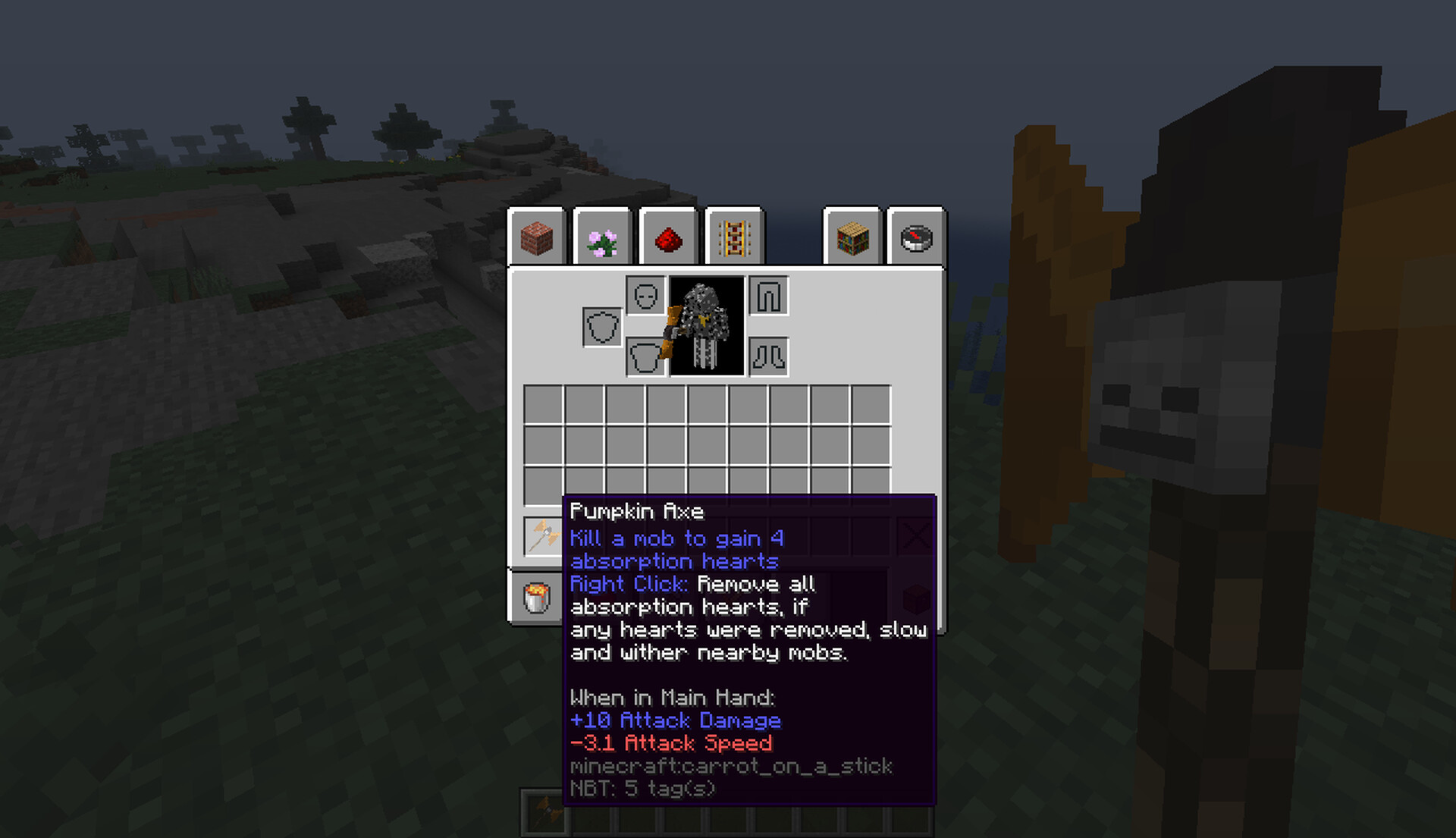 Halloween Pumpkin Axe Datapack for 1.17 Minecraft Data Pack