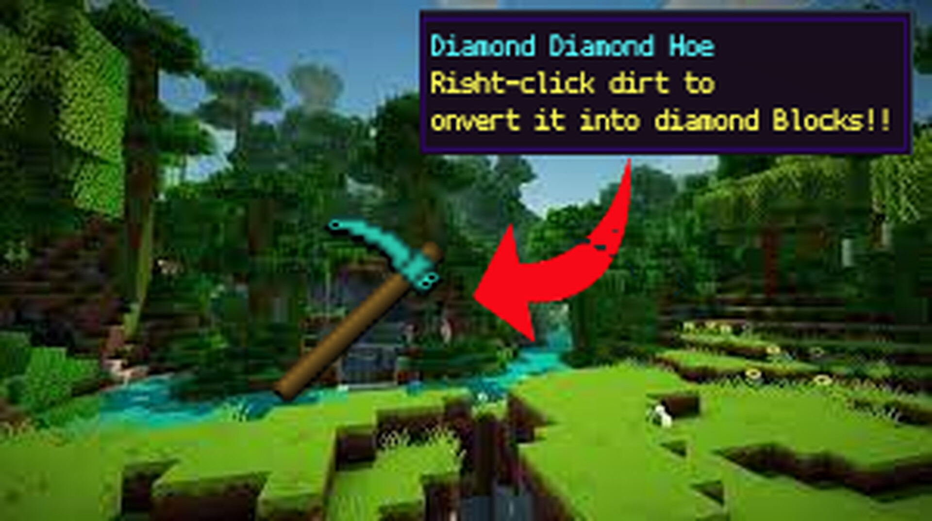 Minecraft but there are Custom Hoes -- Bittu5134 Minecraft Data Pack