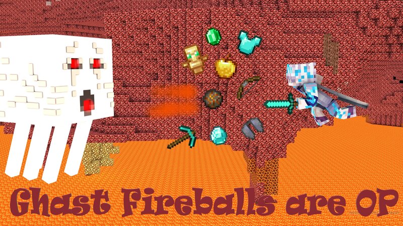 Ghast Fireballs Are OP Minecraft Data Pack