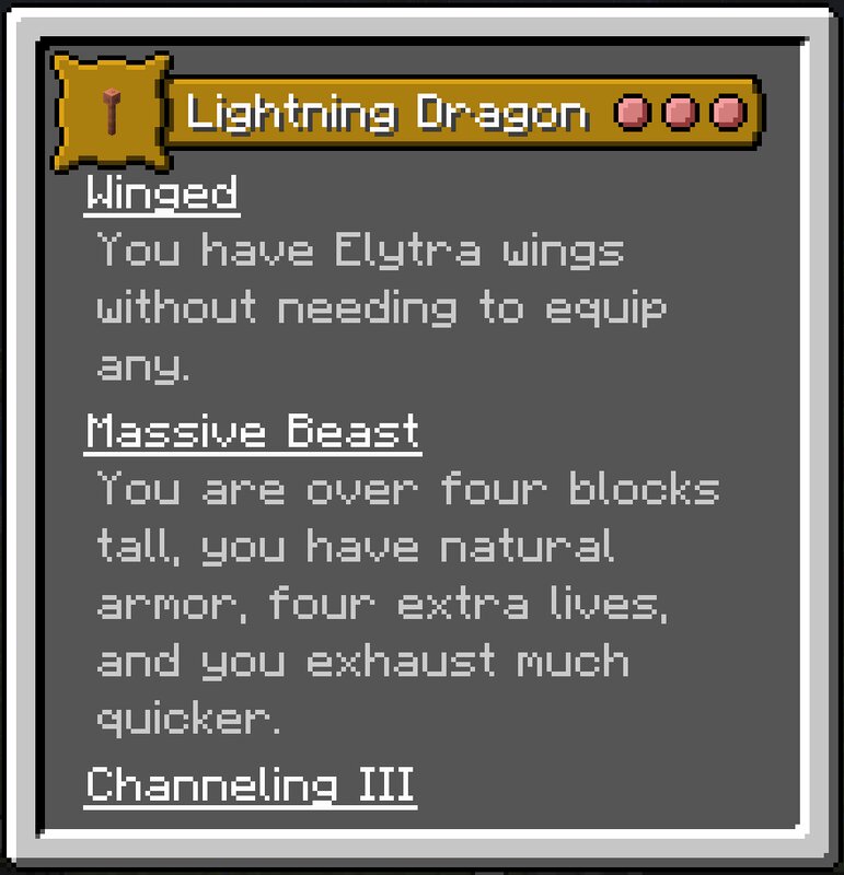 Origins Mod: Lightning Dragon - Custom Datapack Minecraft Data Pack
