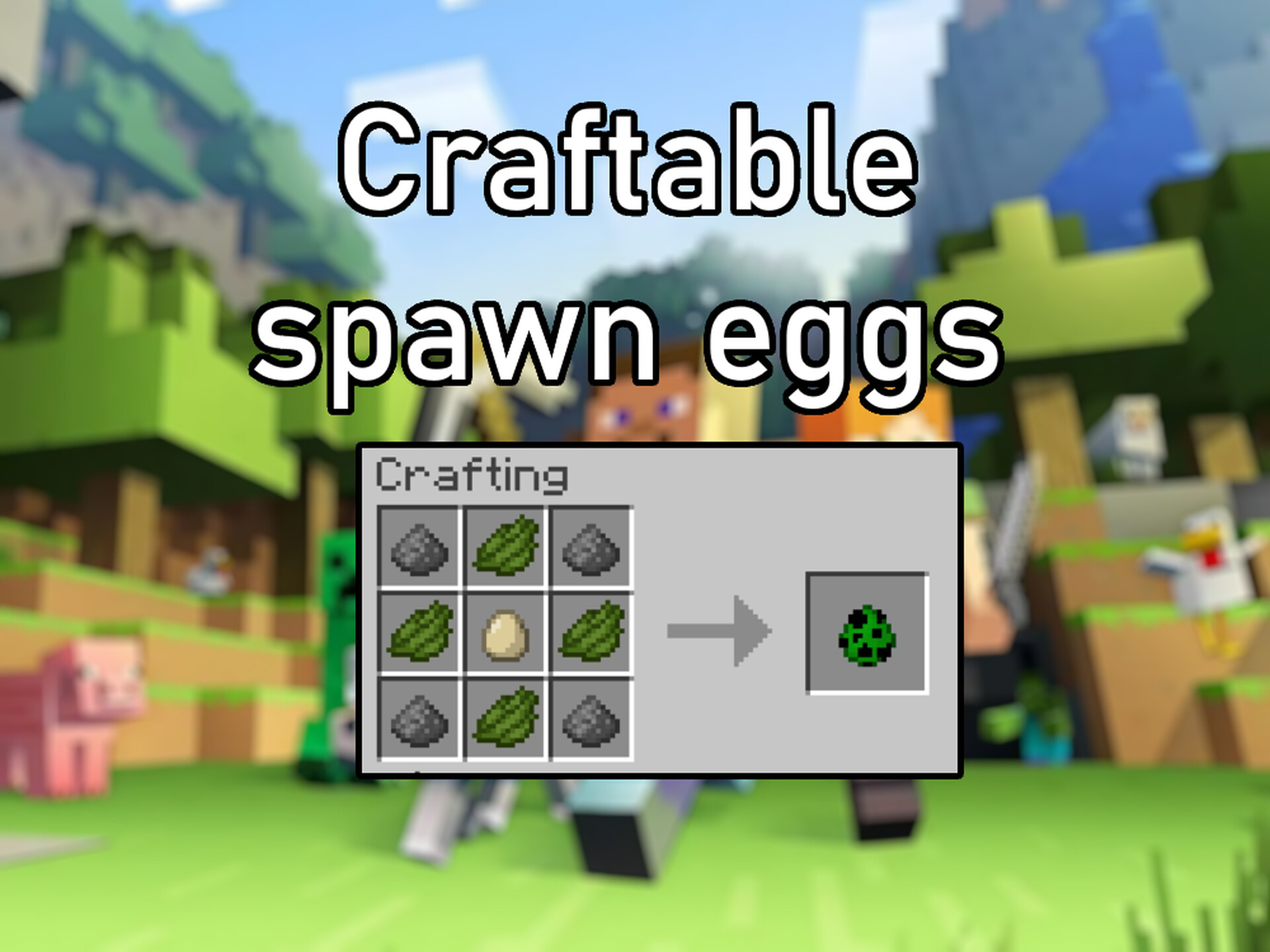 Craftable spawn eggs Minecraft Data Pack