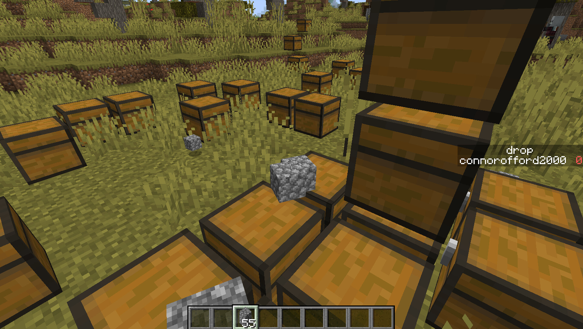 Minecraft But... Dropping items spawns rng chests! Minecraft Data Pack