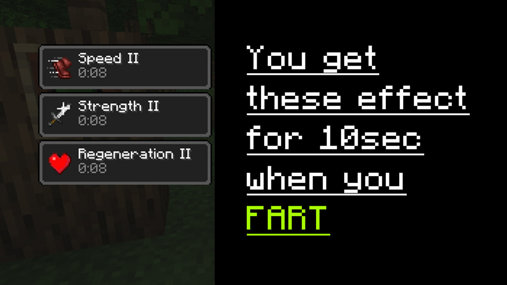 Minecraft but FART is OP! Minecraft Data Pack