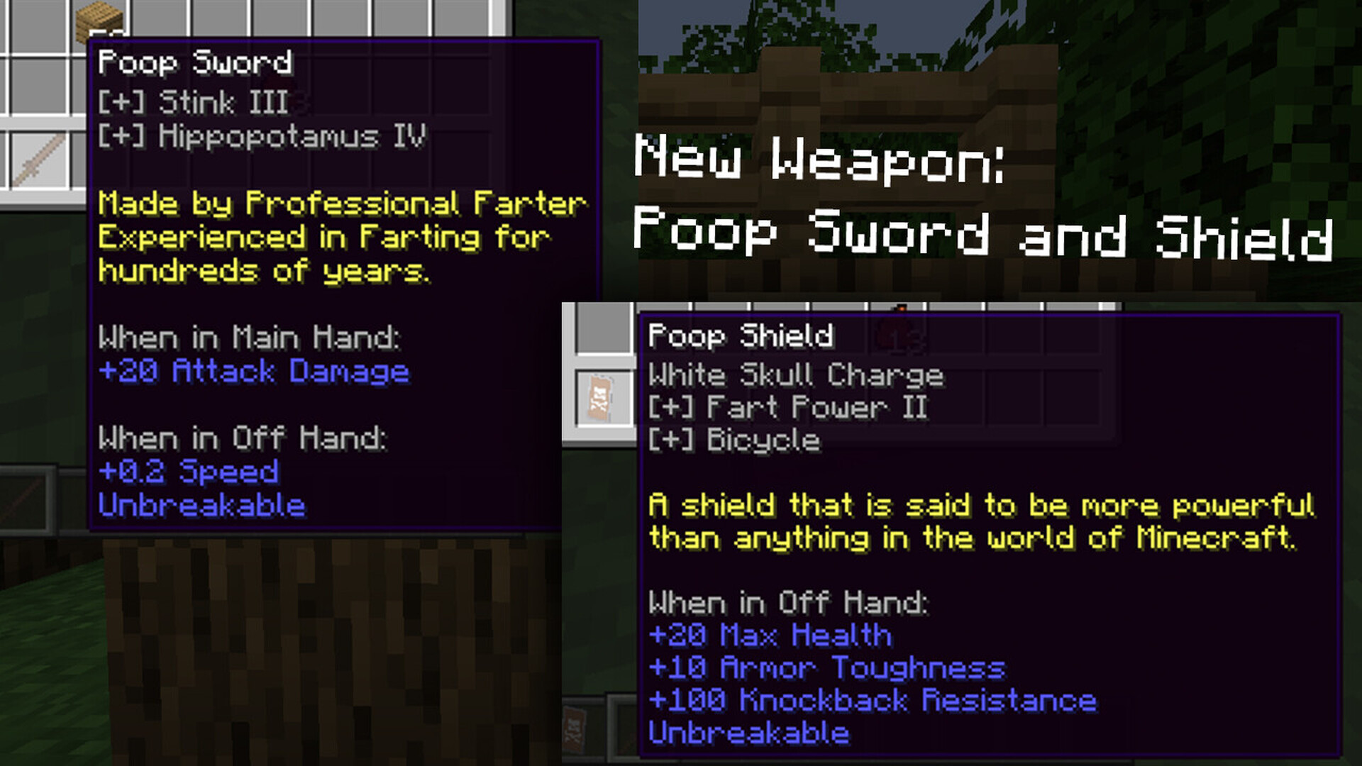 Minecraft but FART is OP! Minecraft Data Pack