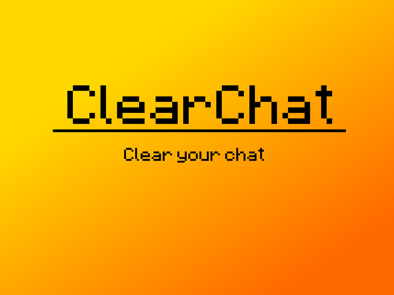ClearChat Minecraft Data Pack