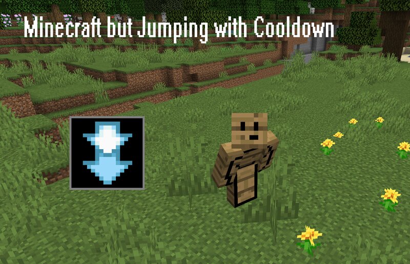 Minecraft but jumping with Cooldown Minecraft Data Pack