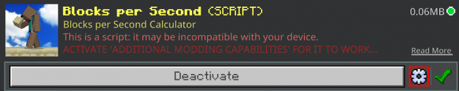 [MCBE] Blocks Per Second Calculator (Script/Windows 10 Only) Minecraft Data Pack