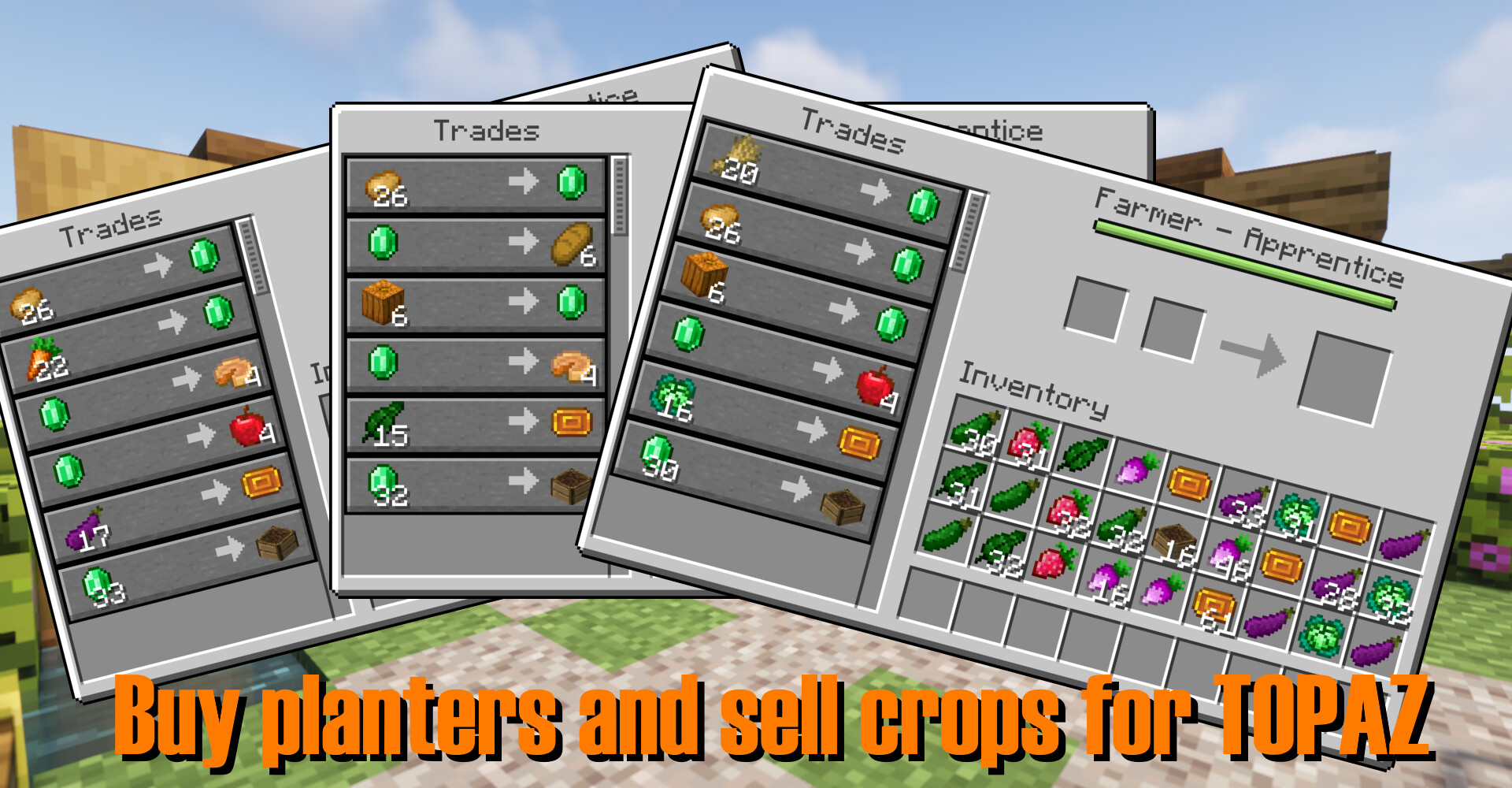 Hoeless Farming [New Crops and Planters] Minecraft Data Pack