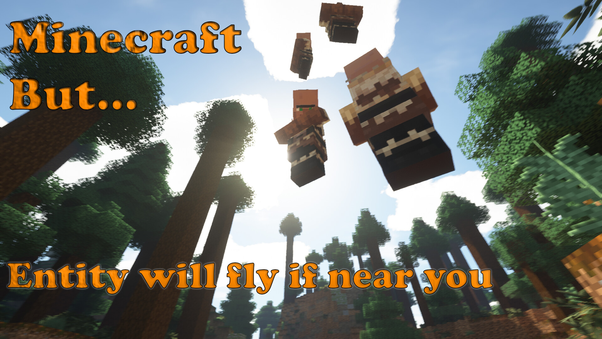 Minecraft but entity will fly if you approach it | Bisa Terbang ...