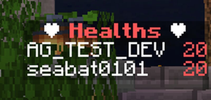 Health Indicator (Now with mobs) Minecraft Data Pack