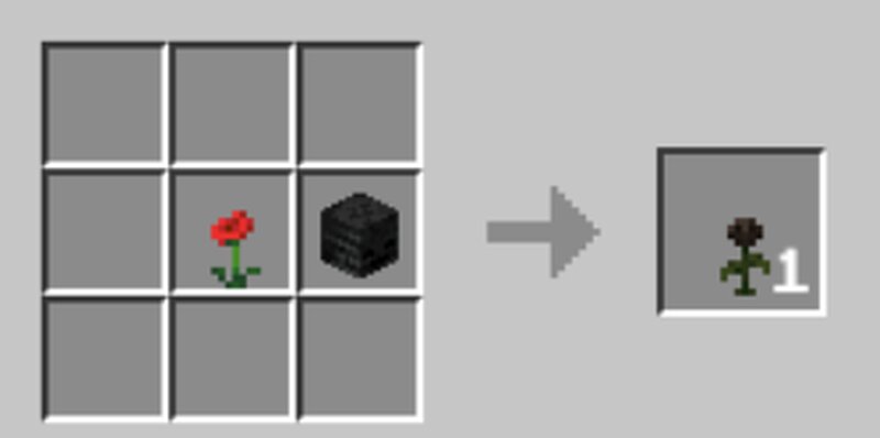 Craftable Wither Roses Minecraft Data Pack